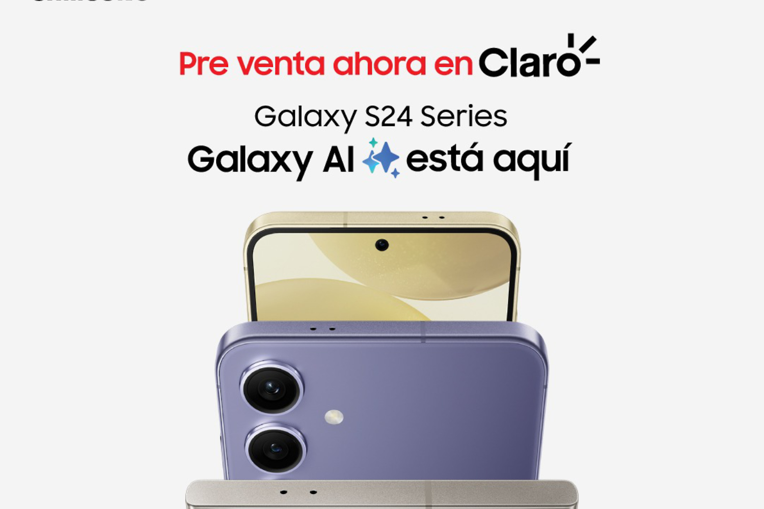 Gratis en pre-venta de Claro la nueva serie Samsung Galaxy S24 con ...